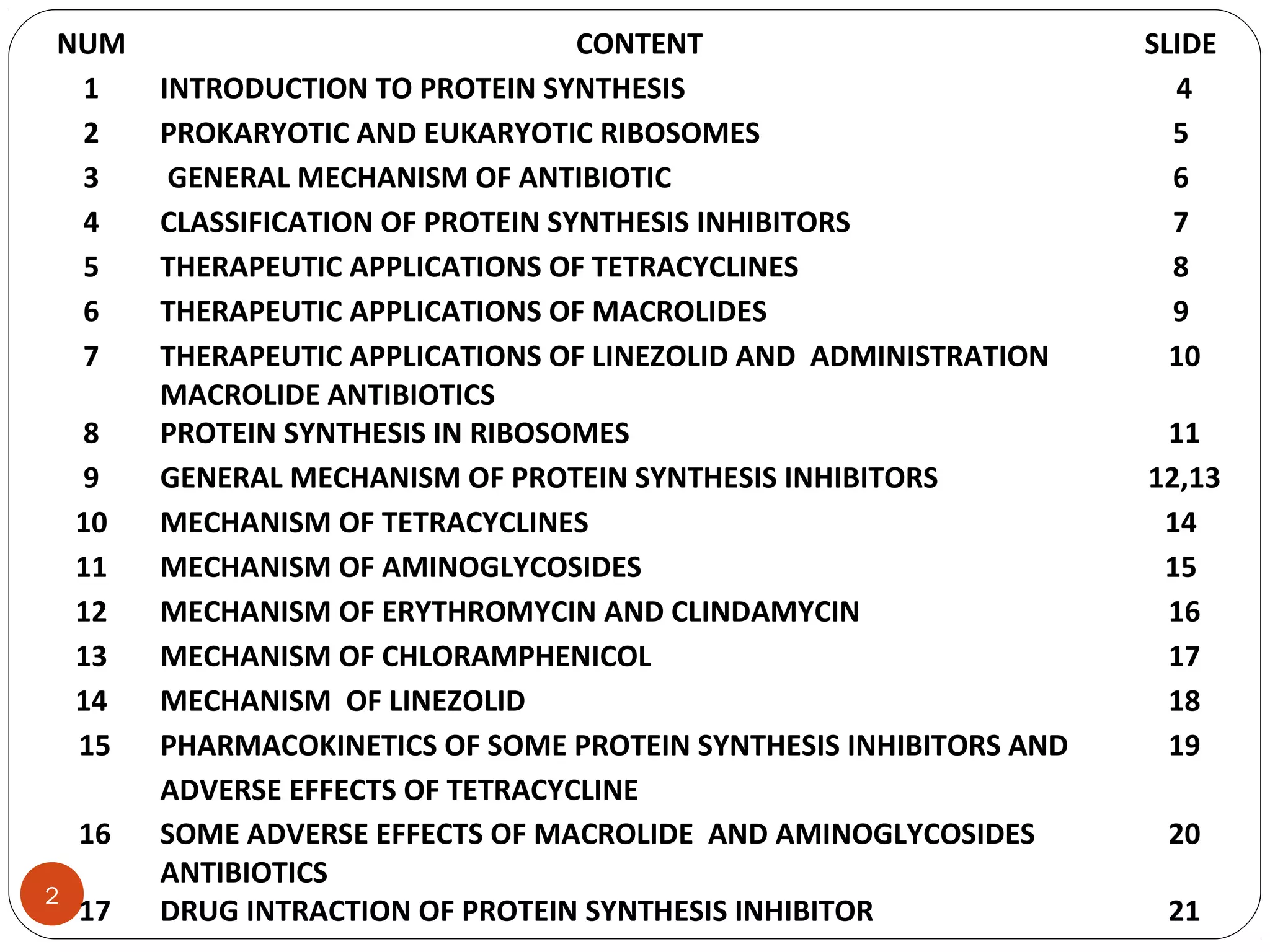 3. ANTIBIOTIC (PROTEIN SYNTHESIS INHIBITORS) | PPT