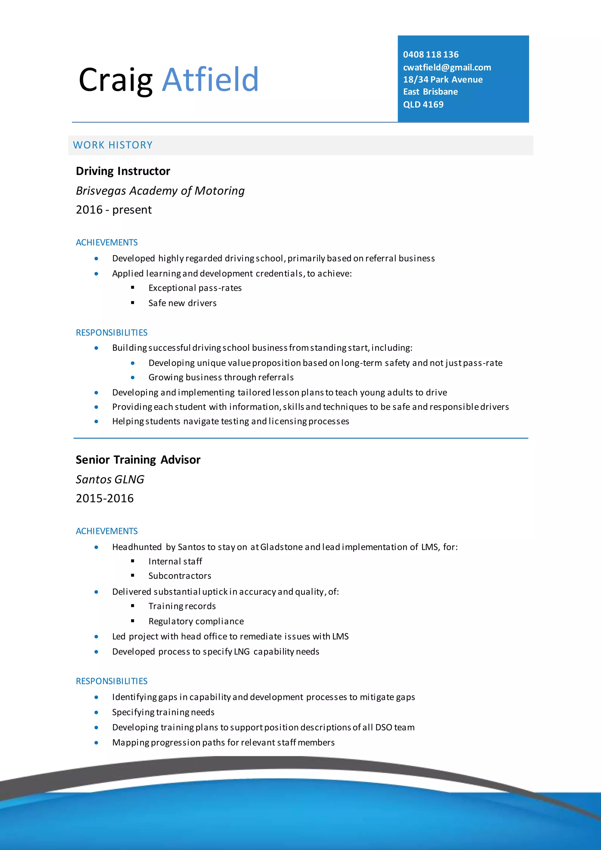 Craig Atfield Resume 2016(2) | DOCX