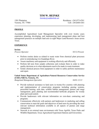 Reinke Resume | PDF