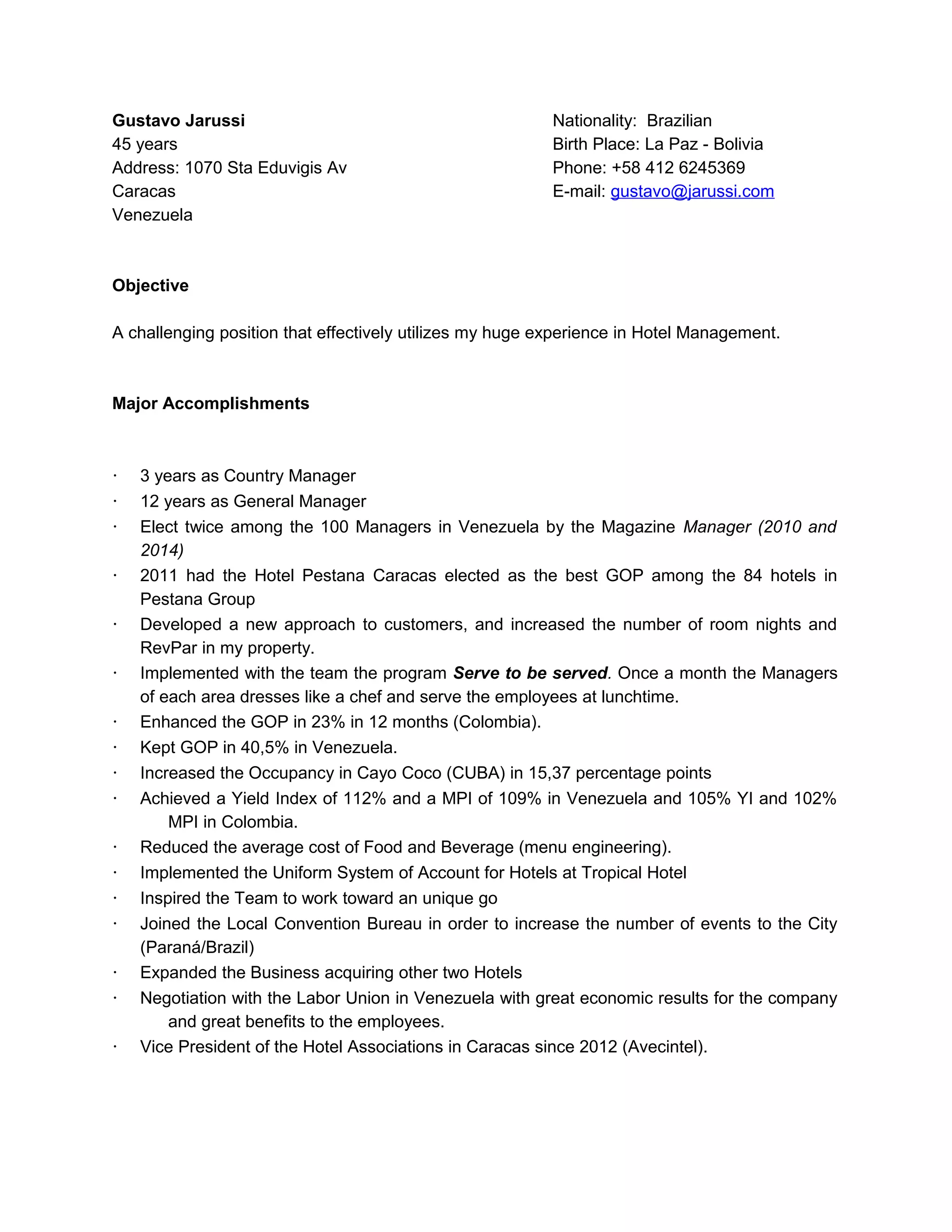 CV Gustavo Jarussi ingles | DOC