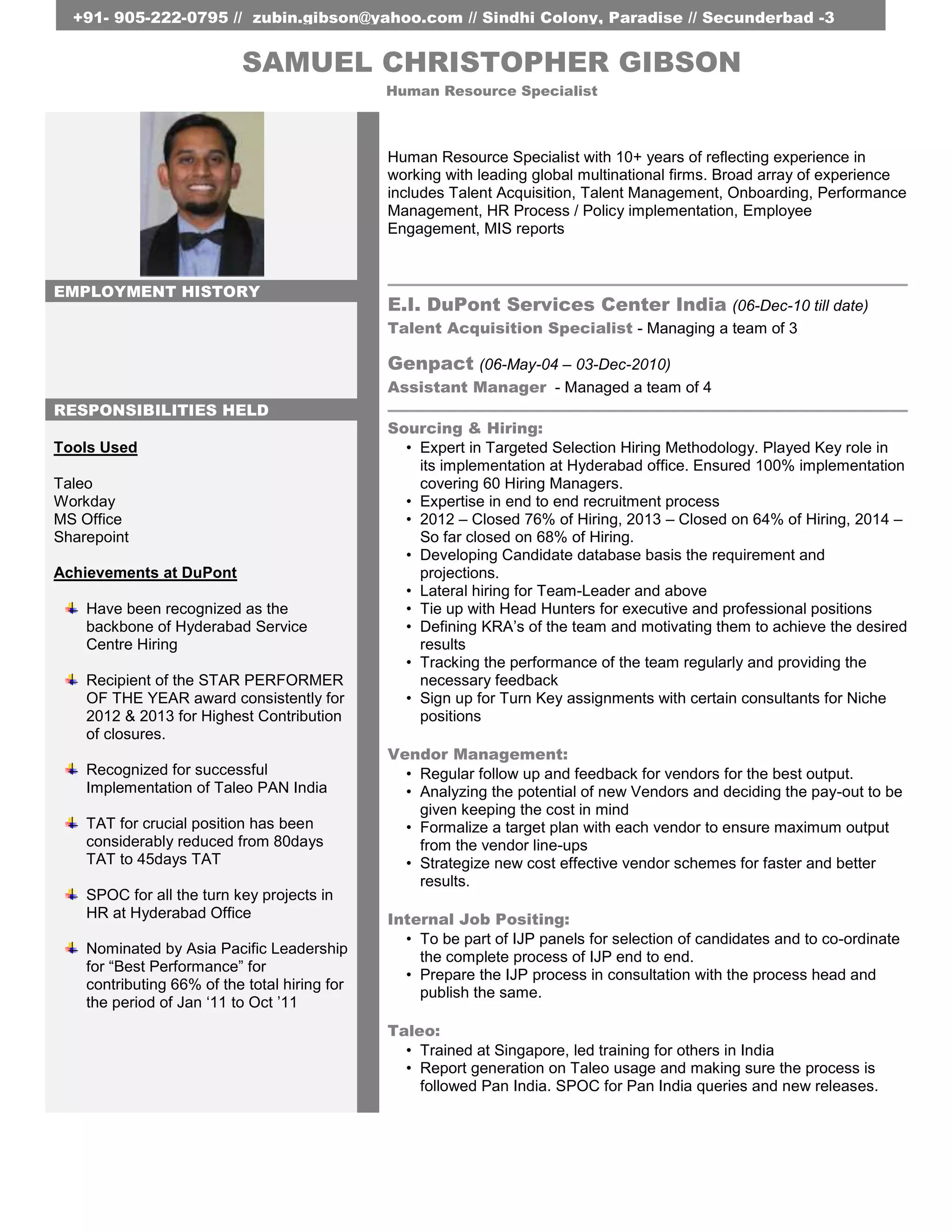 Samuel Christopher Gibson_Resume | PDF