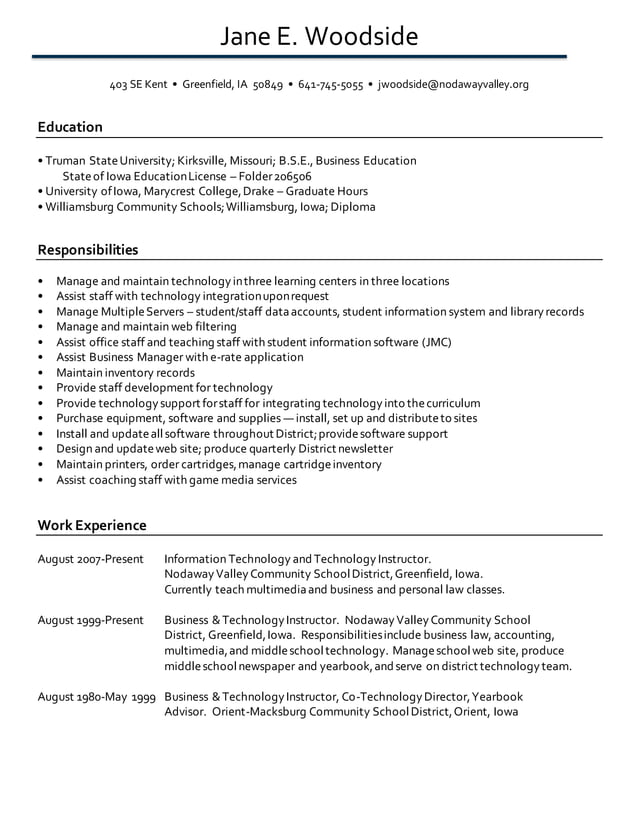 jw_resume | DOCX | Education industry | Industries