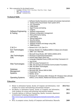 SHERIF MOHAMED GAMAL(CV) | PDF