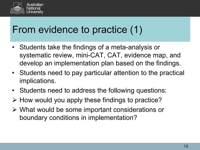 Teaching Evidence-Based Management Through Learning Activities | PPT Teaching Evidence-Based Management Through Learning Activities | PPT
