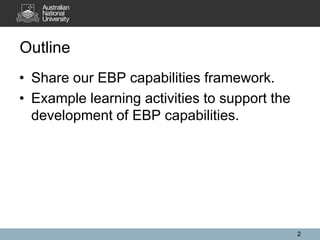 Teaching Evidence-Based Management Through Learning Activities | PPTX