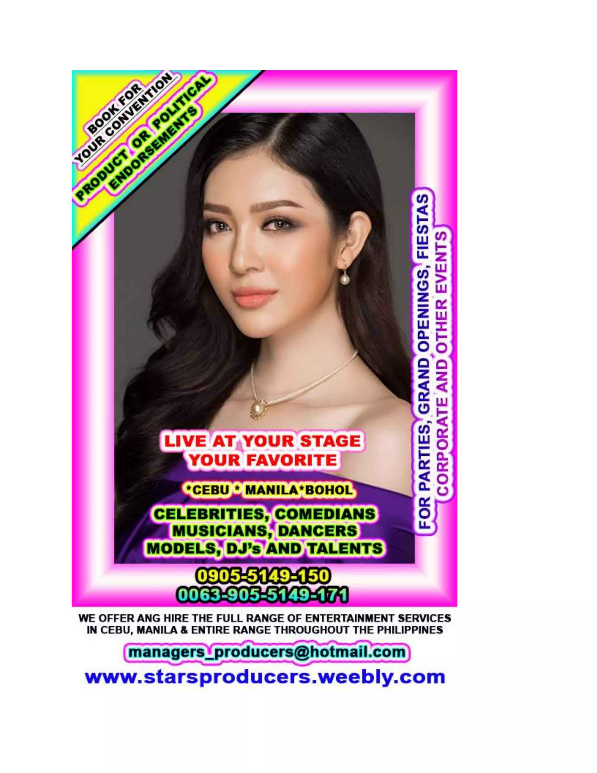 CEBU MODELS AND TALENTS AGENCY, CEBU COMMERCIAL MODELS, CEBU DANCERS ...