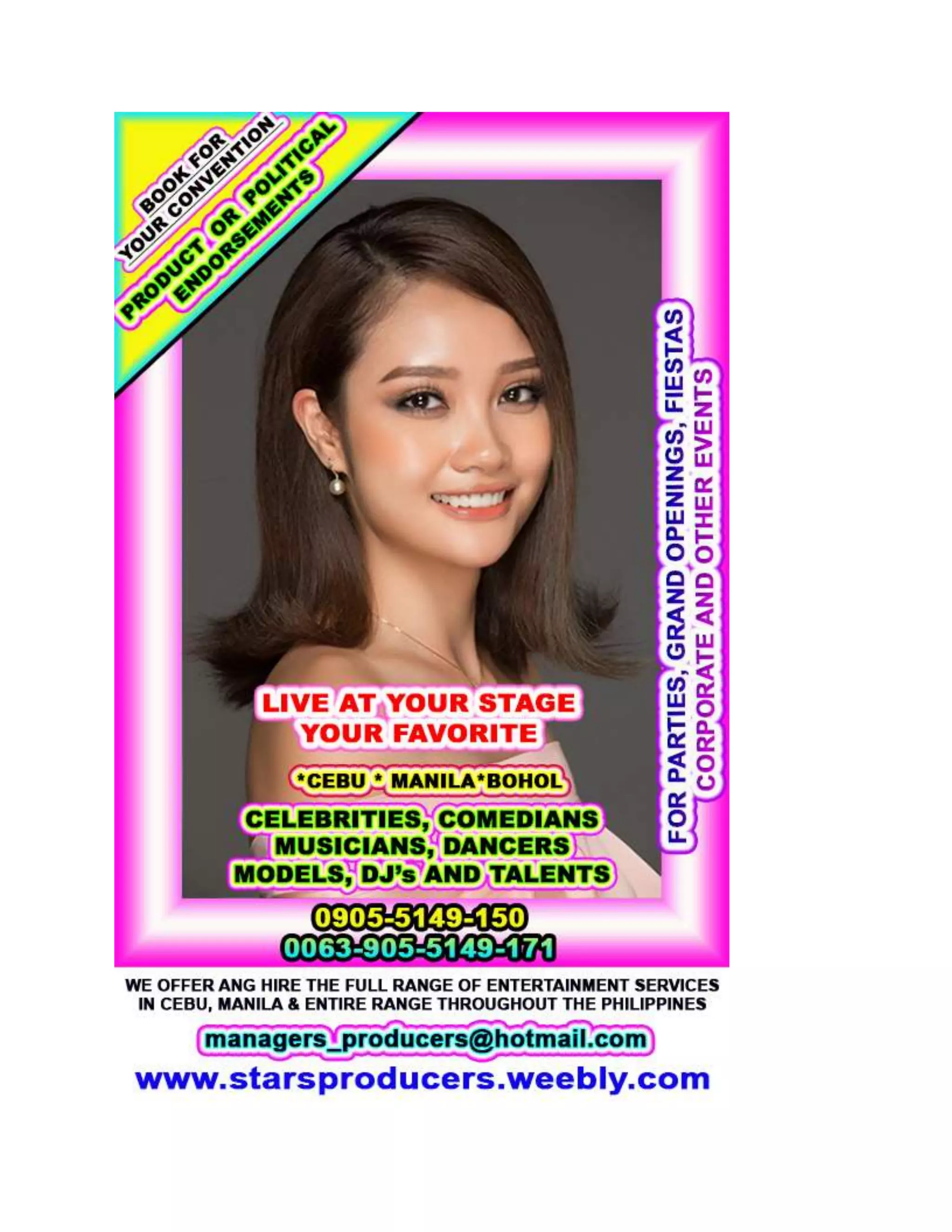 CEBU MODELS AND TALENTS AGENCY, CEBU COMMERCIAL MODELS, CEBU DANCERS ...