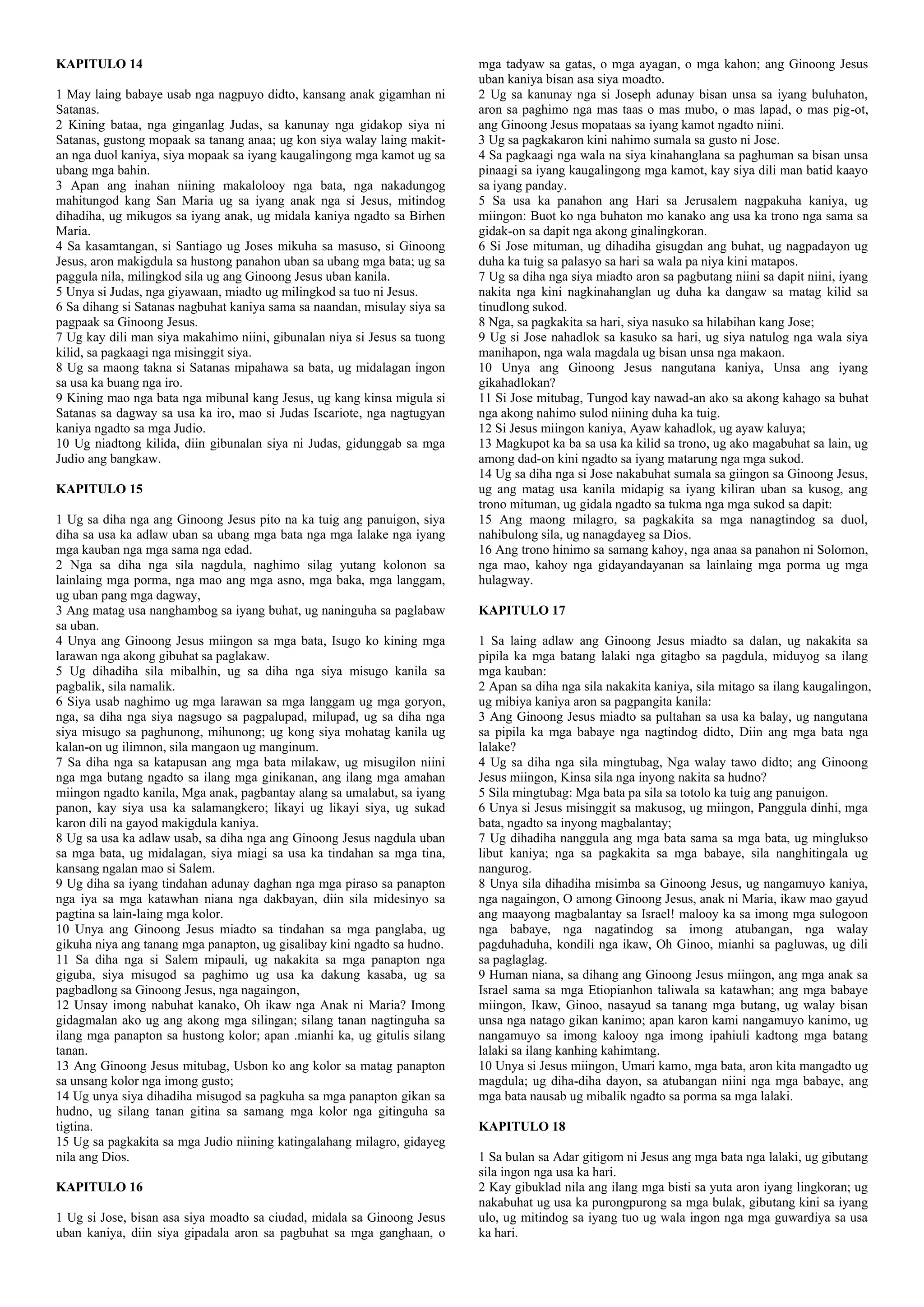 Cebuano - The First Gospel of the Infancy of Jesus Christ.pdf