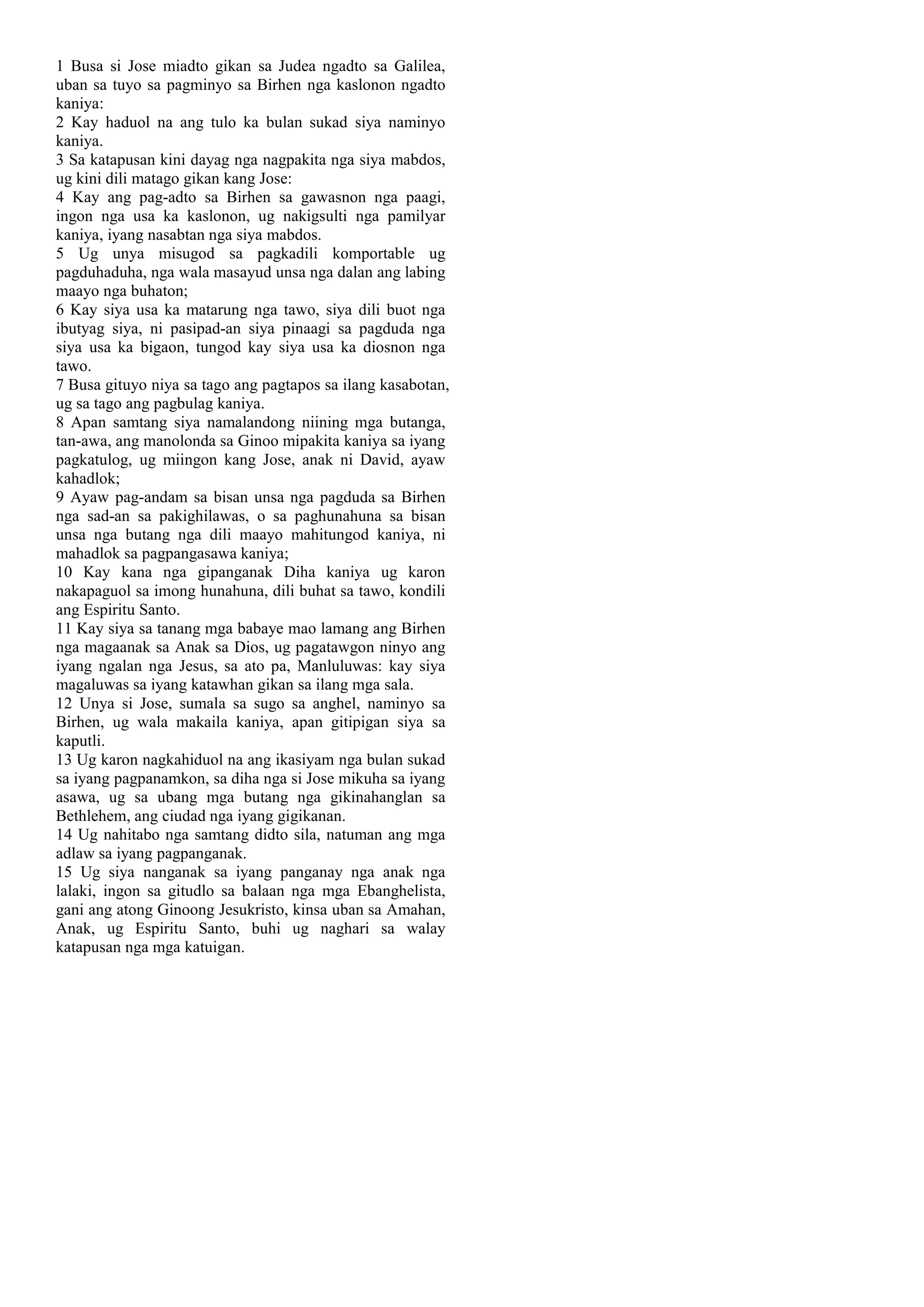 Cebuano - The Gospel of the Birth of Mary.pdf