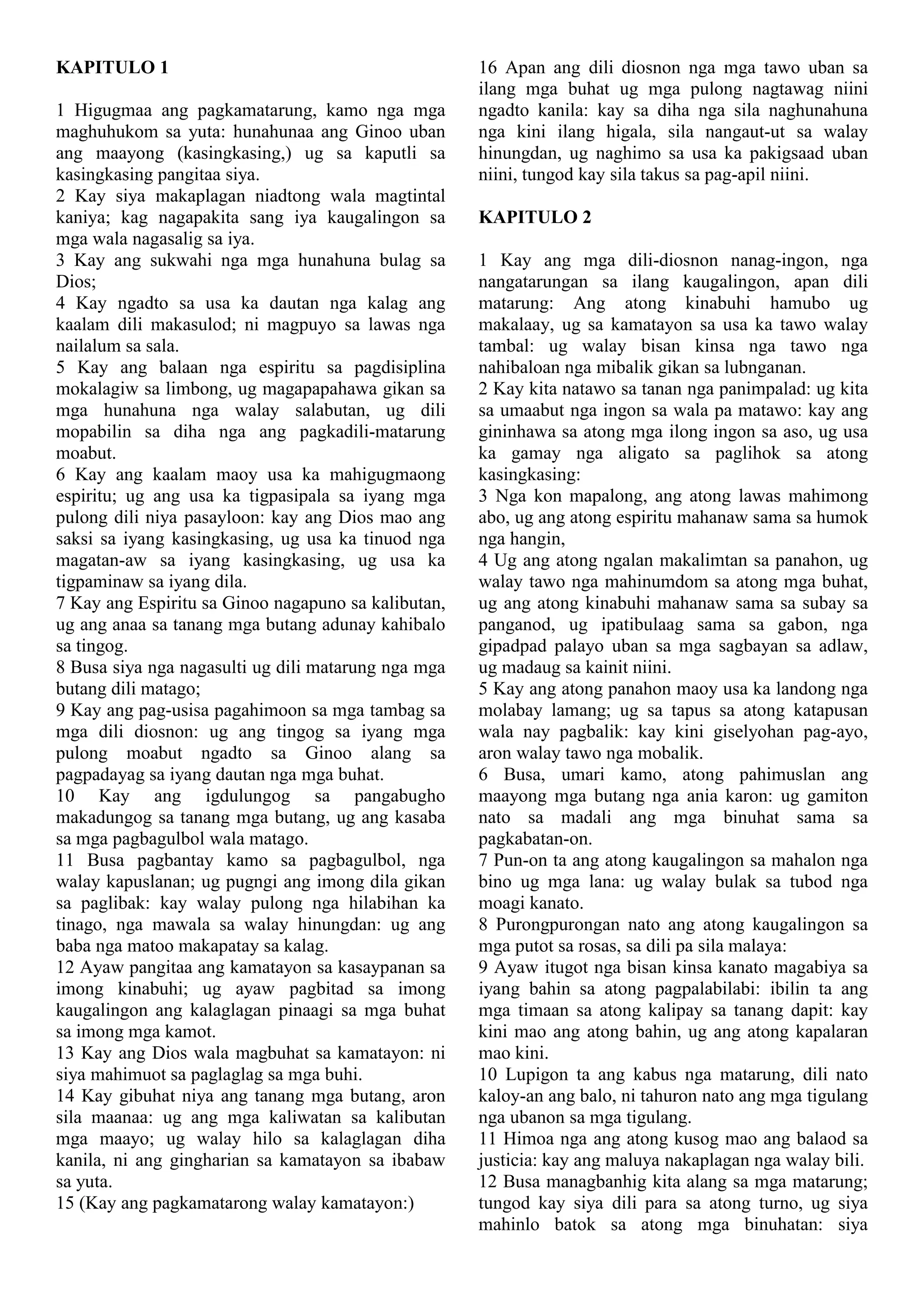 Cebuano - Wisdom of Solomon.pdf