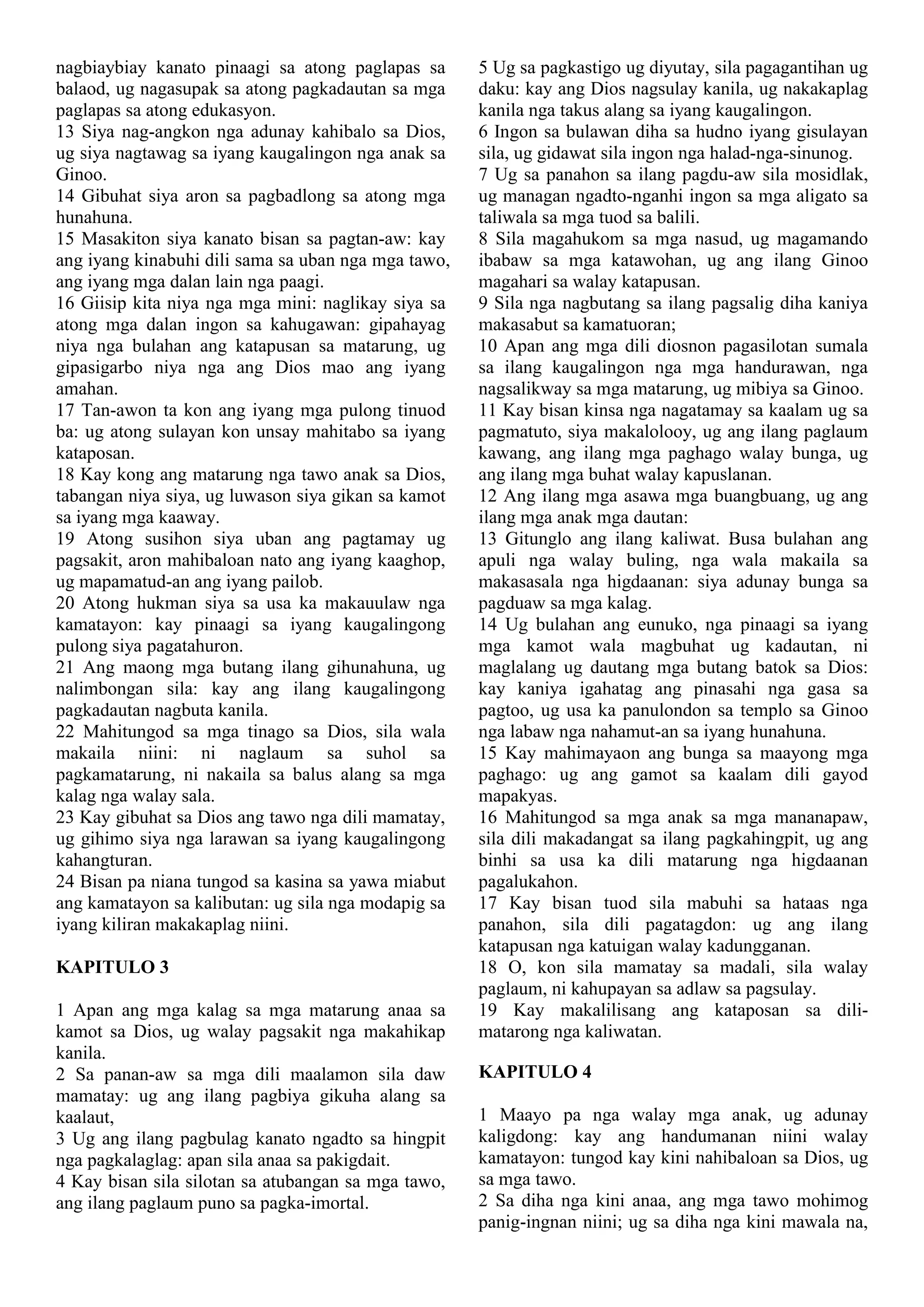 Cebuano - Wisdom of Solomon.pdf