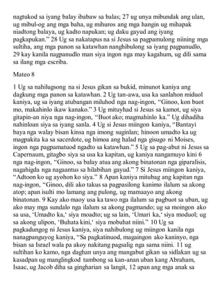 Cebuano bible new testament | DOCX