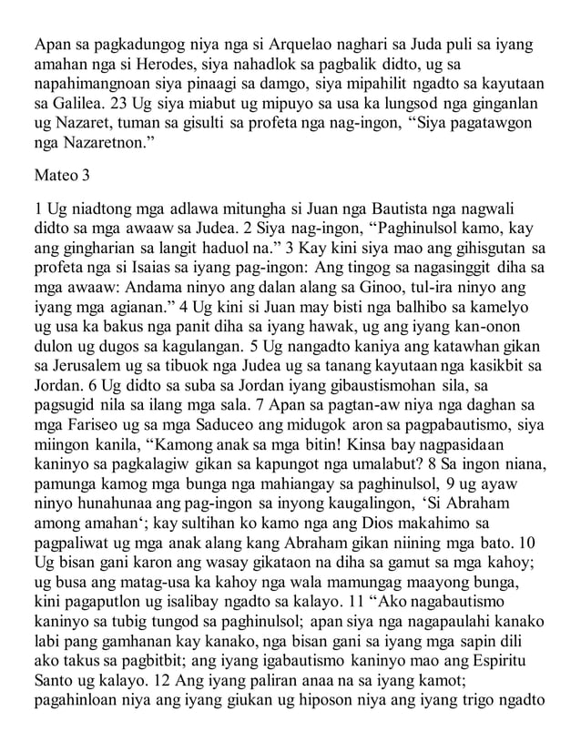 Cebuano bible new testament | PDF