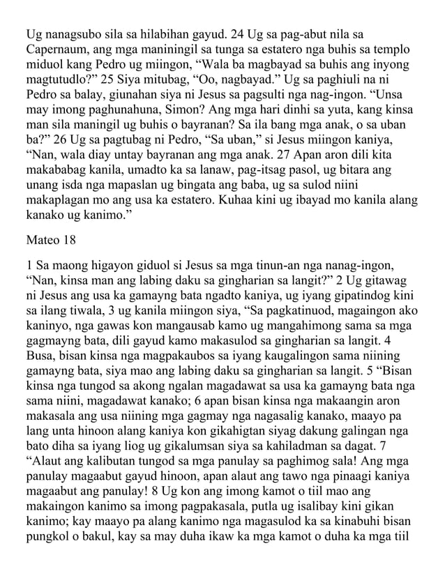 Cebuano bible new testament | PDF