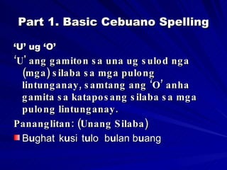 Cebuano creative writing | PPT
