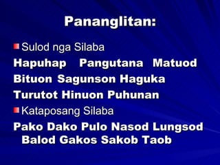 Cebuano creative writing | PPT