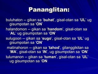 Cebuano creative writing | PPT