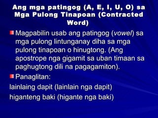 Cebuano creative writing | PPT