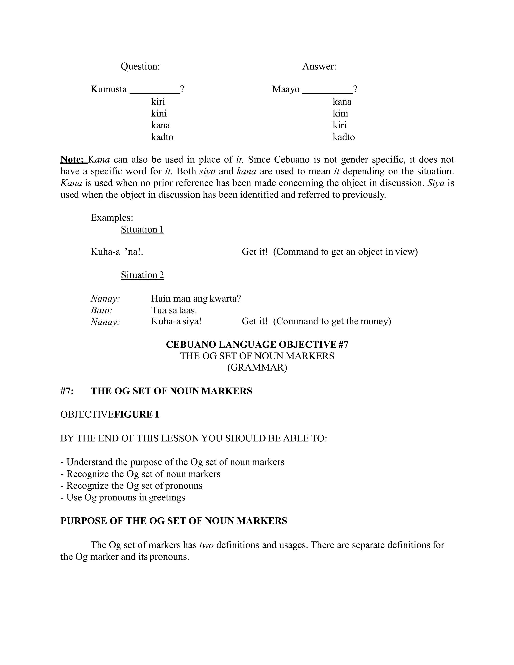 Cebuano Language Objectives | PPTX