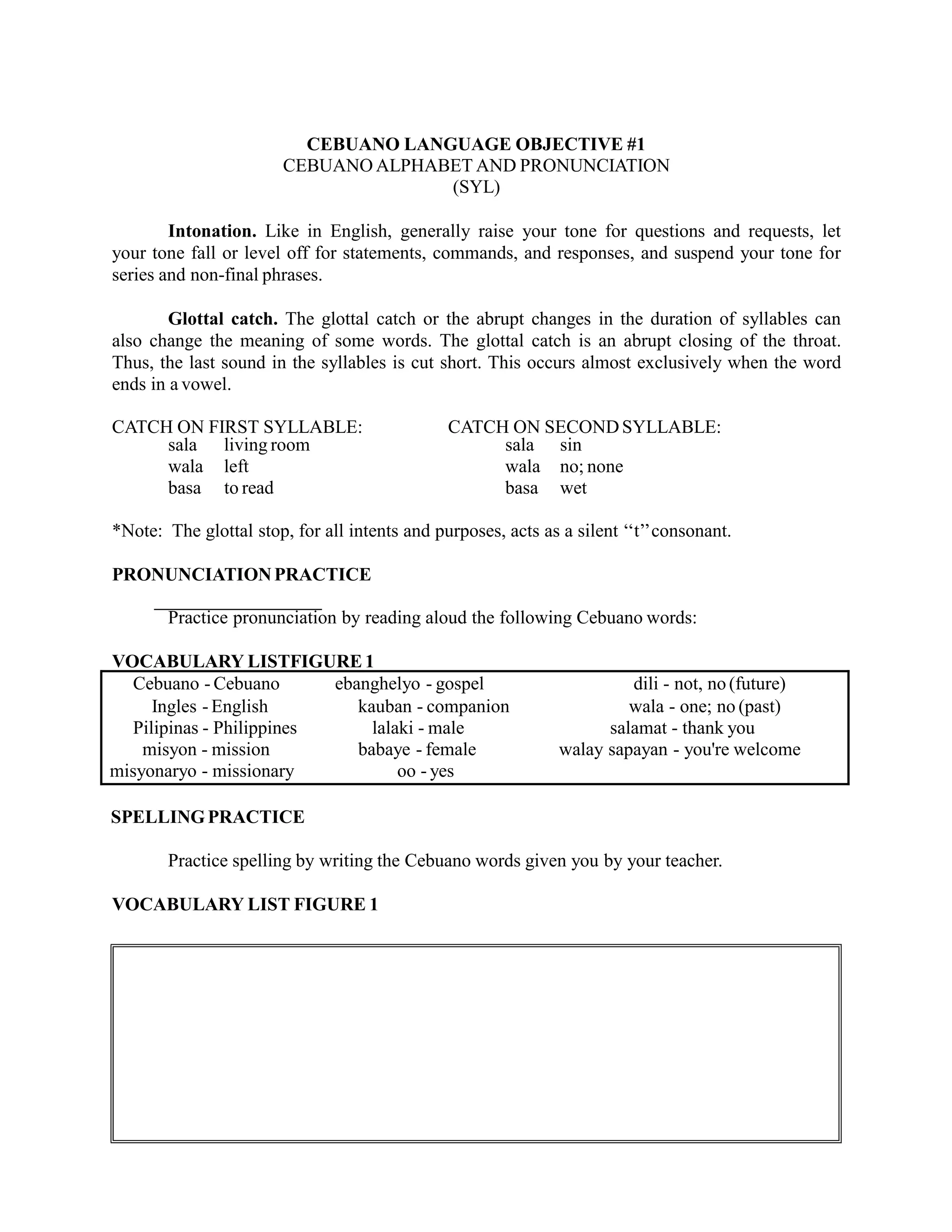 Cebuano Language Objectives | PPTX