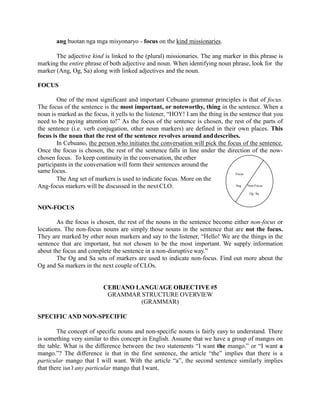 Cebuano Language Objectives | PPTX
