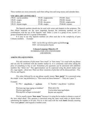 Cebuano Language Objectives | PPTX