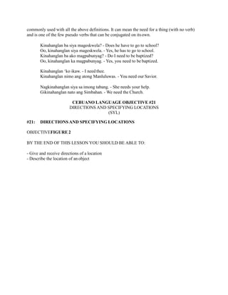 Cebuano Language Objectives | PPTX