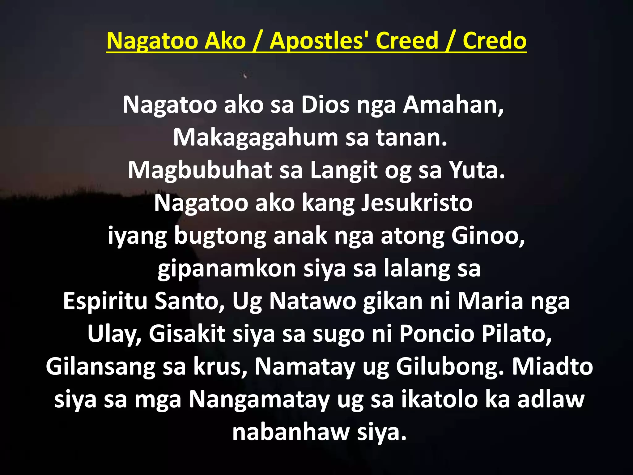Cebuano Rosary (Luminous Mysteries) | PPTX