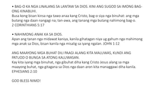 Cebuano Soul Winning Gospel Presentation - Only JESUS CHRIST Saves.pptx