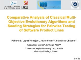 Comparative analysis of classical multi-objective evolutionary algorithms and seeding strategies ...
