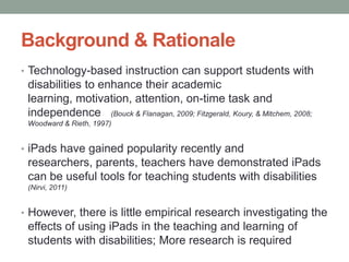 Teaching and learning with iPads for high school students with ...