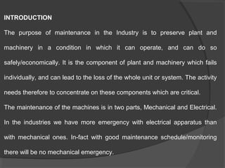 Industrial Machines Maintenance | PPT