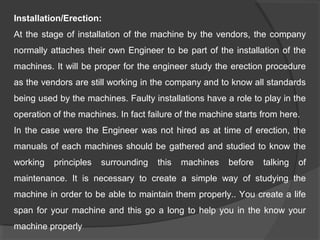 Industrial Machines Maintenance | PPT