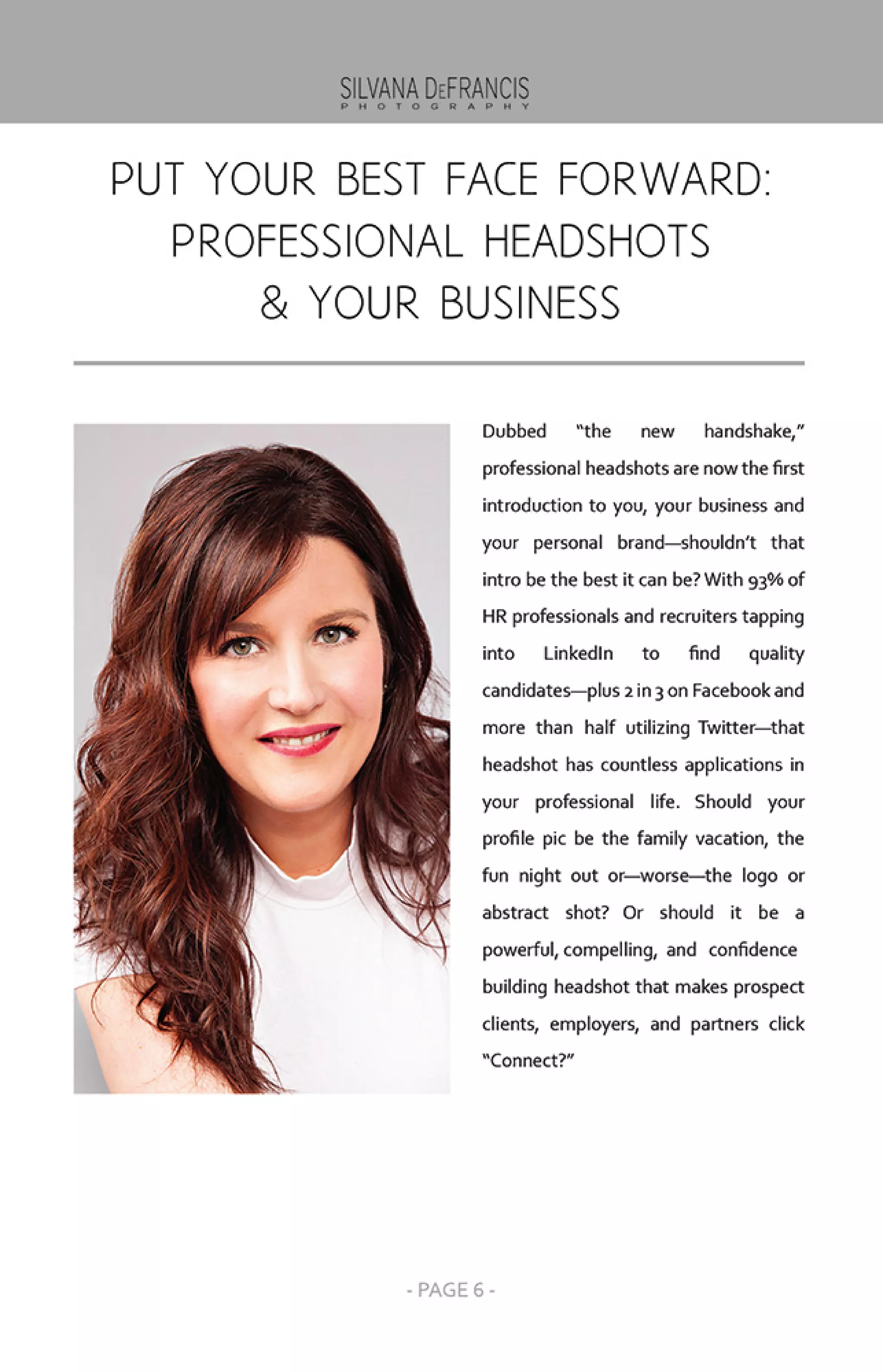 Silvana DeFrancis Headshot Photography | PDF