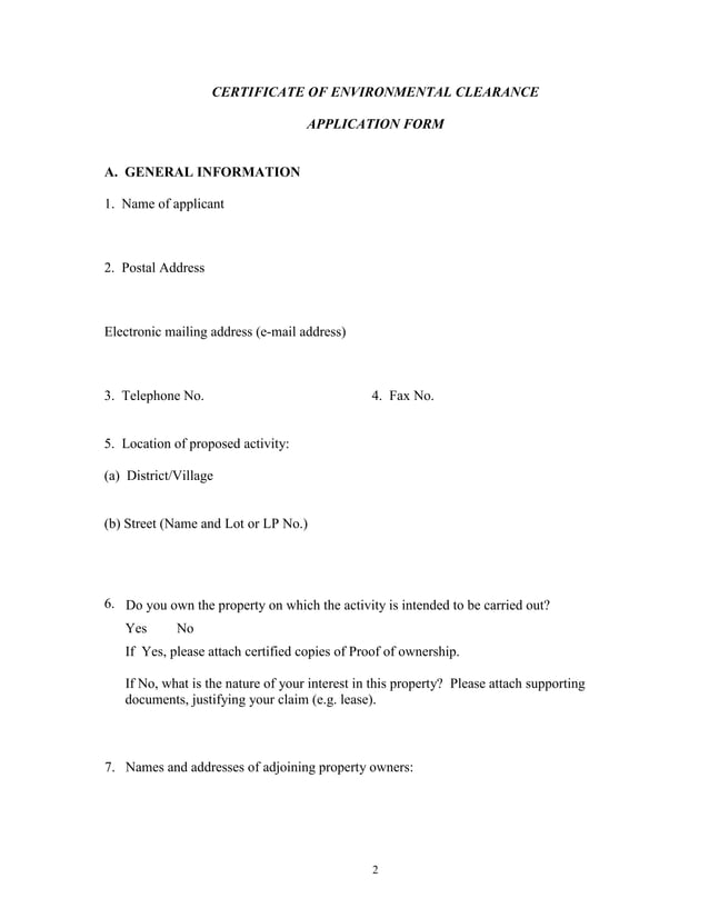 Cec application form_a | PDF