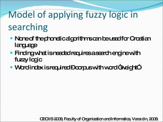 Possibility of applying fuzzy logic in the e-Learning system | PPT