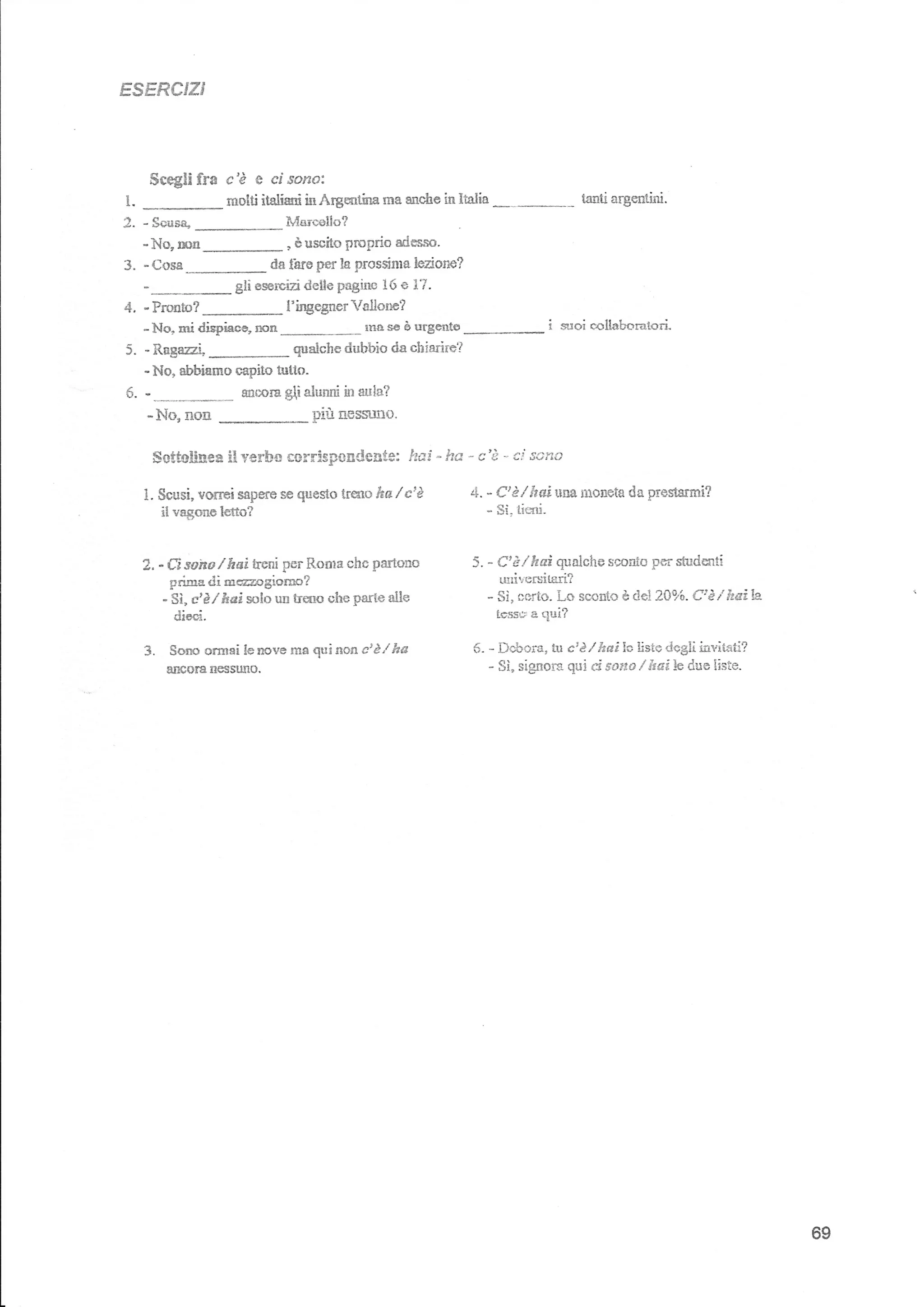 Ce ci sono esercizi extra | PDF