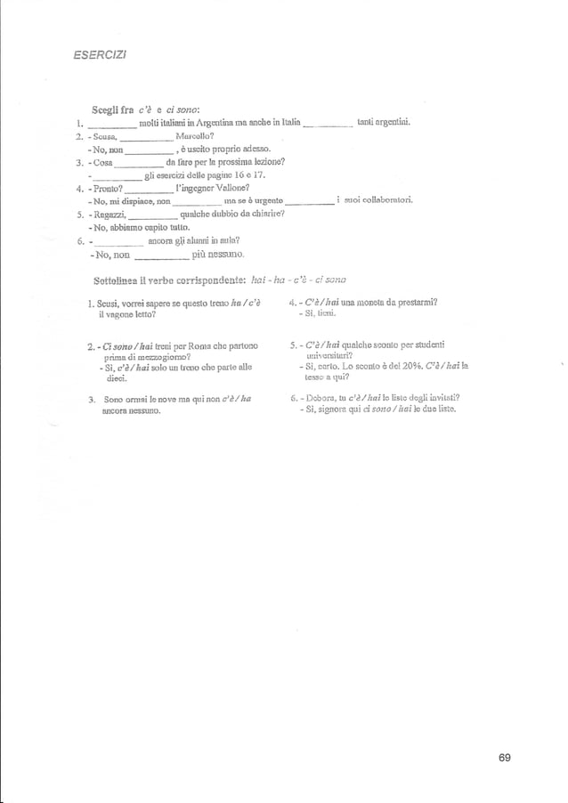 Ce ci sono esercizi extra | PDF