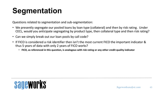 CECL Methodology Q&A Anthology | PPT