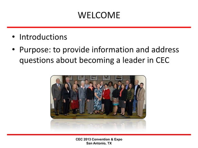 Cec leadership presentation | PPTX | Fan Conventions | Events
