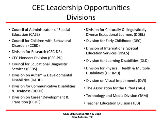 Cec leadership presentation | PPTX | Fan Conventions | Events