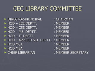 Cec library | PPT