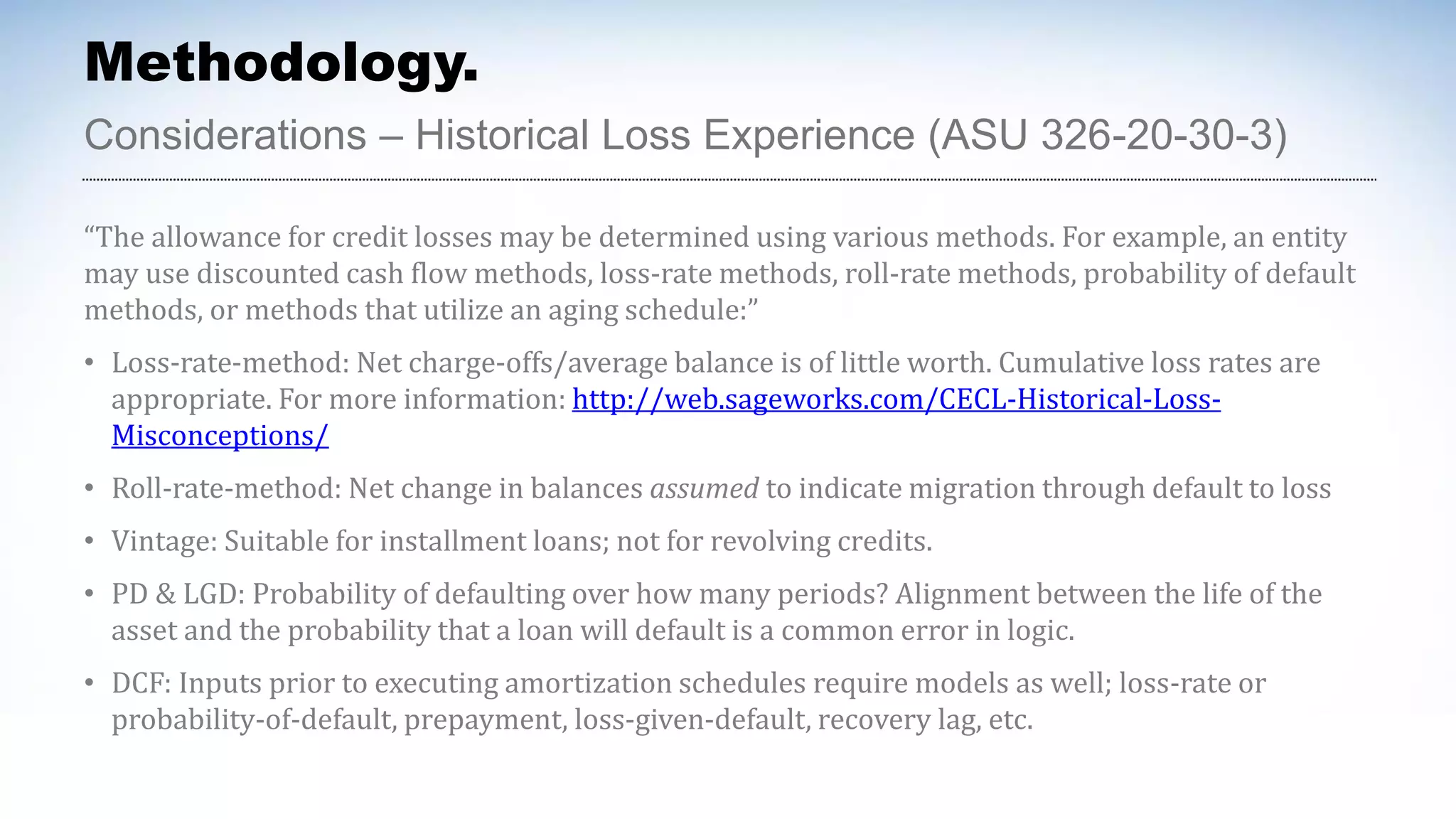 CECL Methodology Series for Consumer Loan Pools | PPT