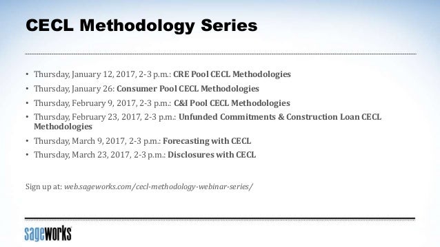 CECL Methodology - CRE Loan Pools