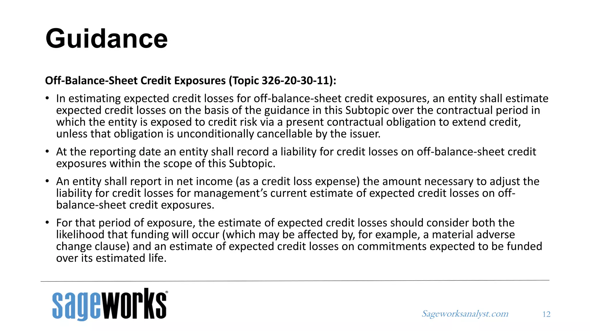CECL Methodology Series for Off-Balance-Sheet Credit Exposures | PDF