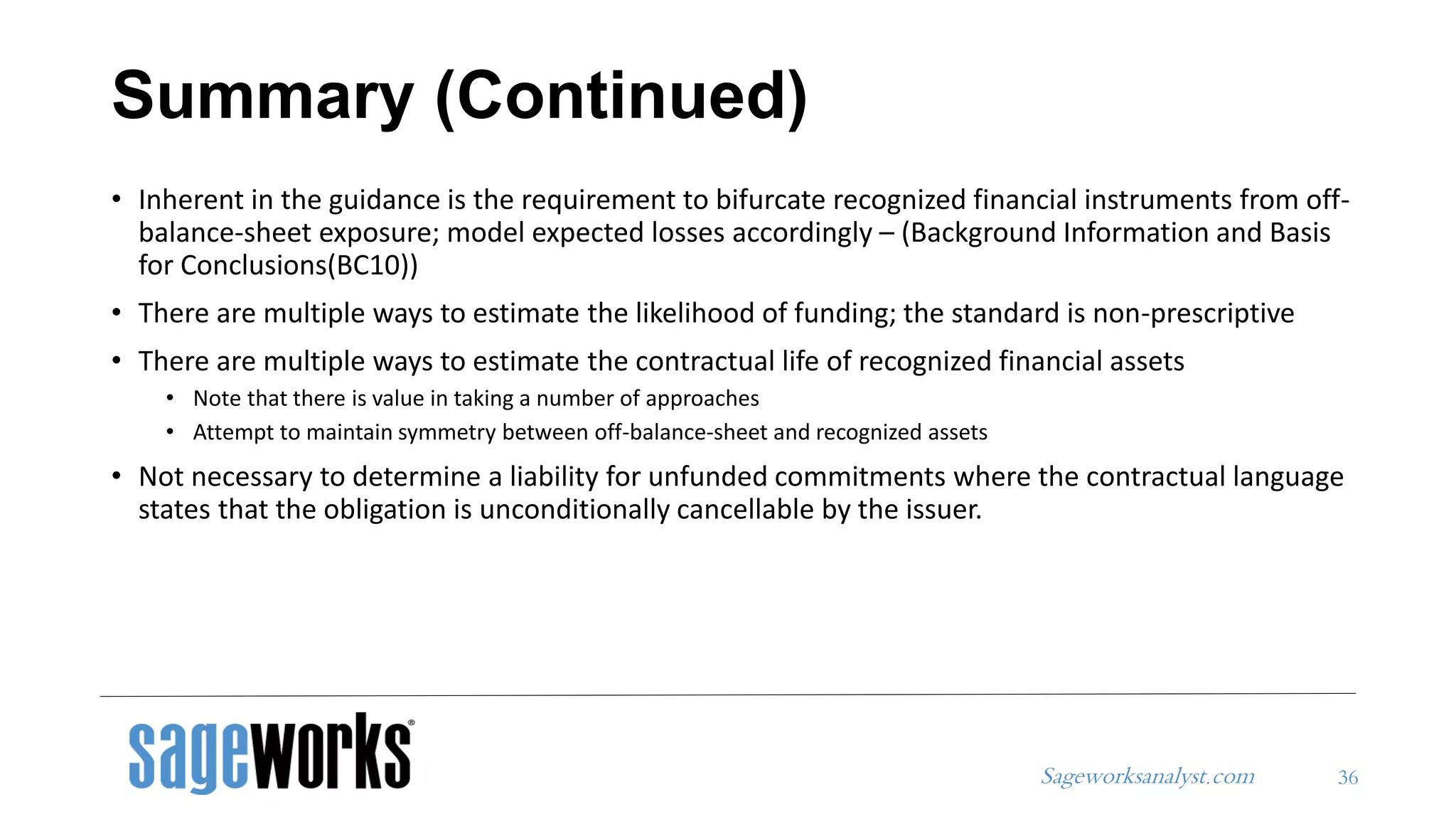 CECL Methodology Series for Off-Balance-Sheet Credit Exposures | PDF