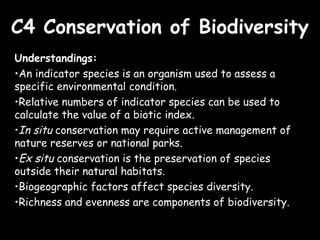 C ecology & conservation syllabus statements | PPT