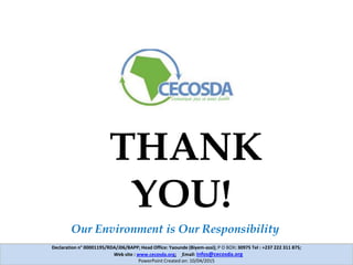 CECOSDA Effects of aluvial gold mining in the Adamawa region of ...