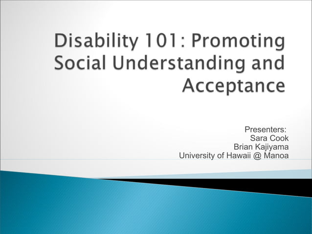 CEC Presentation: Disability 101 | PPT