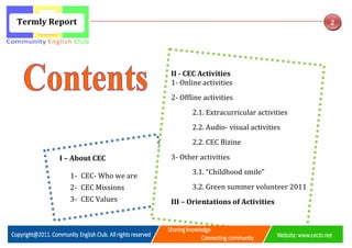 CEC Activity Report [en] | PPT